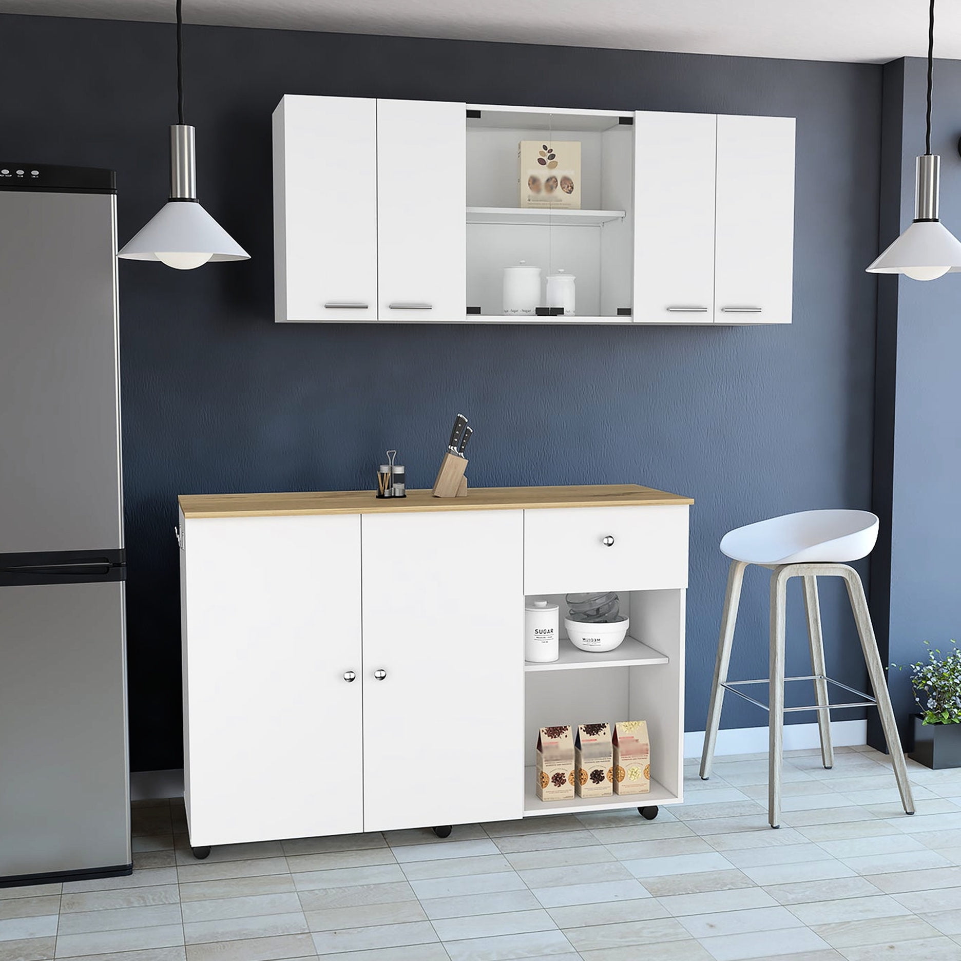 Precise Alignment & Simple Assembly - Fast Setup of Kitchen Island Cart ...
