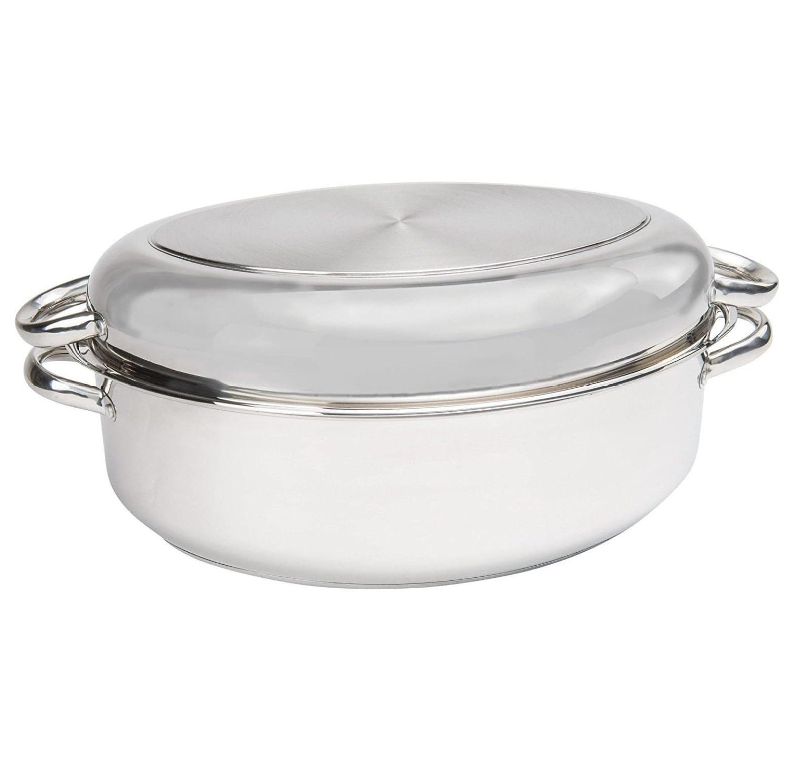 Precise Heat Roasting Pan with Rack and Lid, T304 Stainless Steel Multi ...