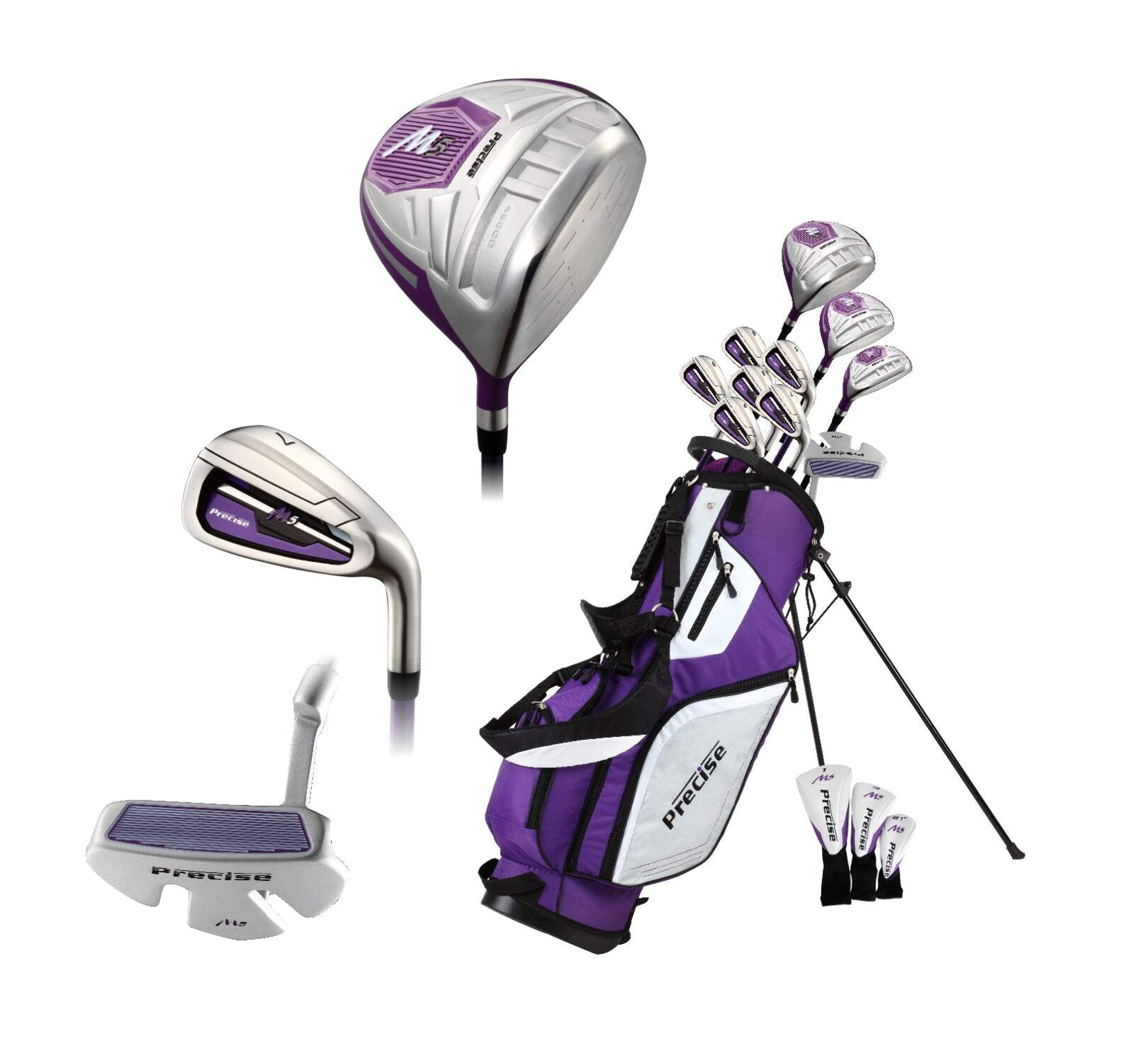 Precise M5 Complete Golf Club Set for Beginners - Hybrid, Tall, Ladies ...