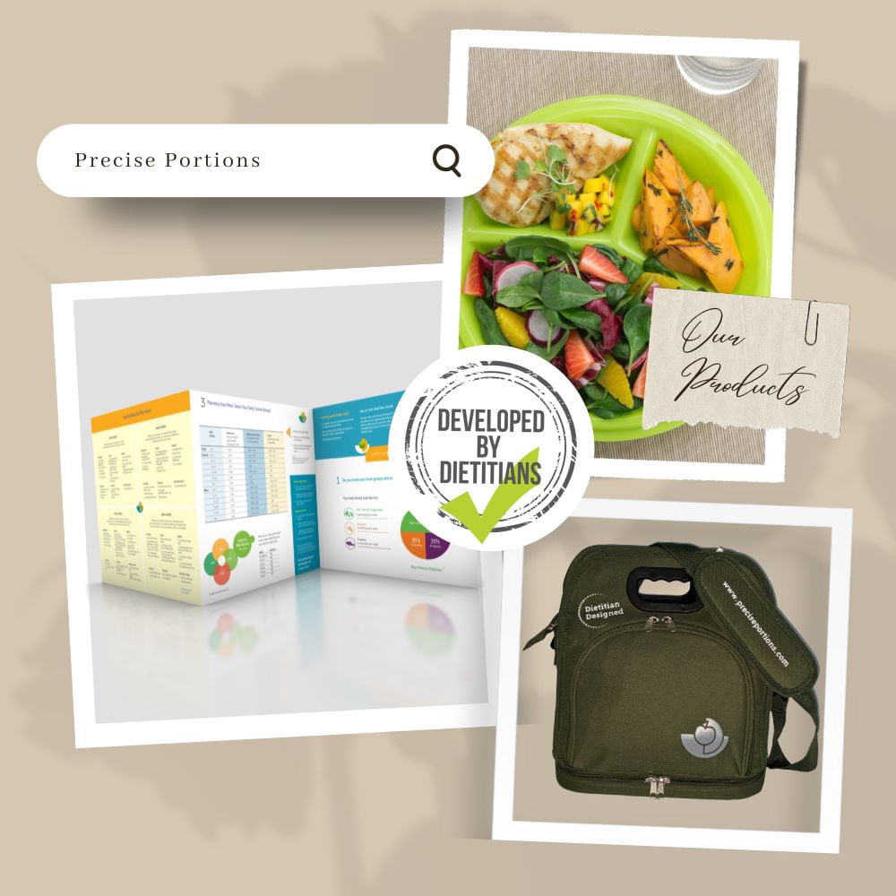 Precise Portions Healthy Lifestyle Travel 4 Plates and Zippered Lunch ...