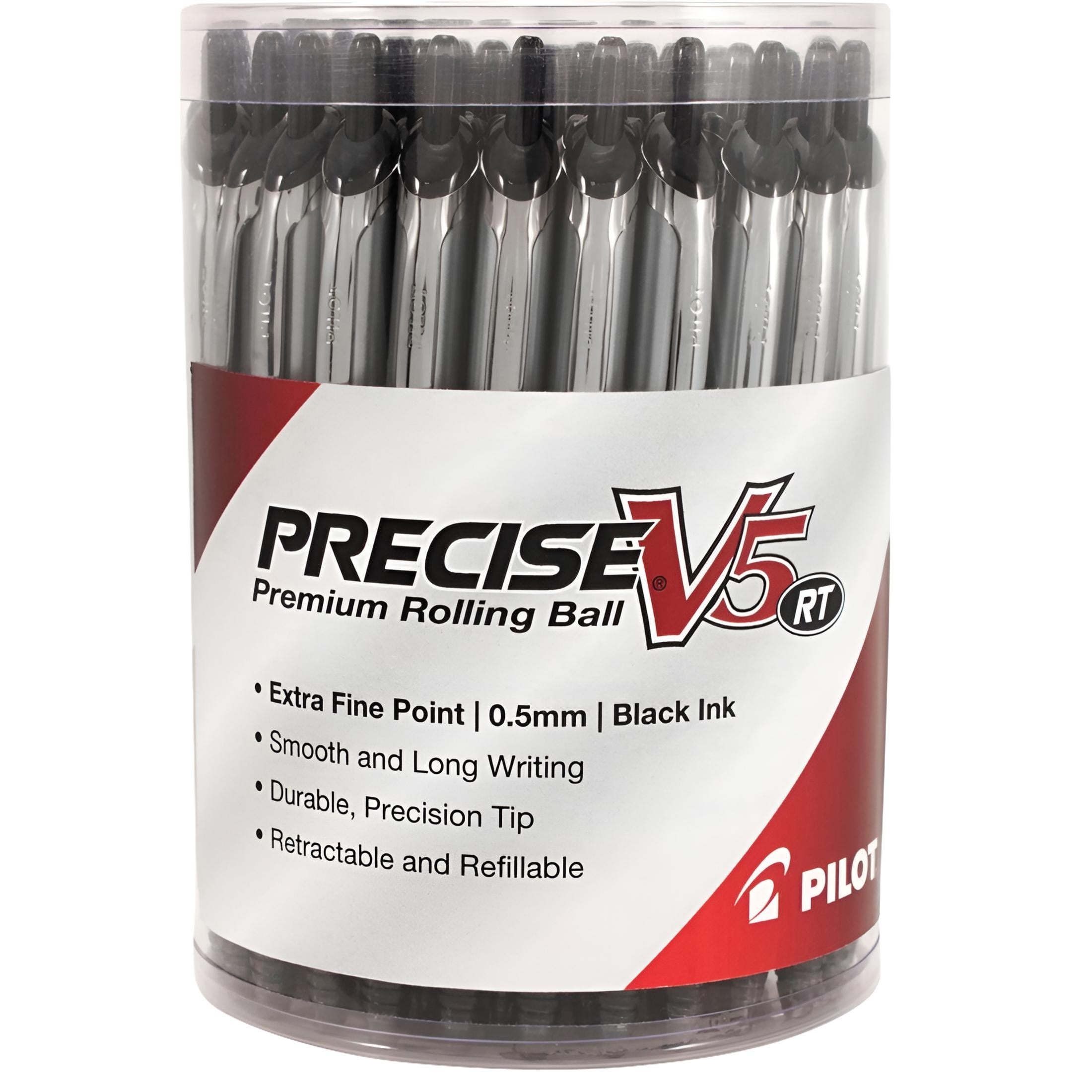 Precise V5RT Roller Ball Pen Retractable, Extra-Fine 0.5 mm, Black Ink ...