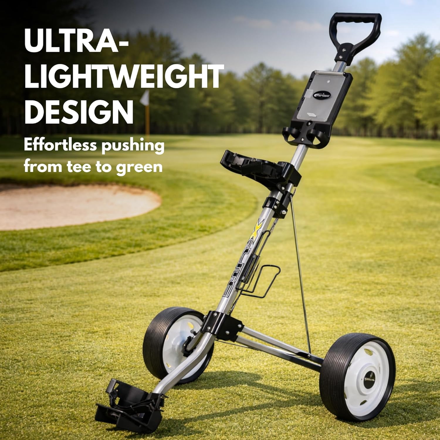 Precise X-Lite 2-Wheel Golf Push Cart – Ultra-Lightweight & Compact ...