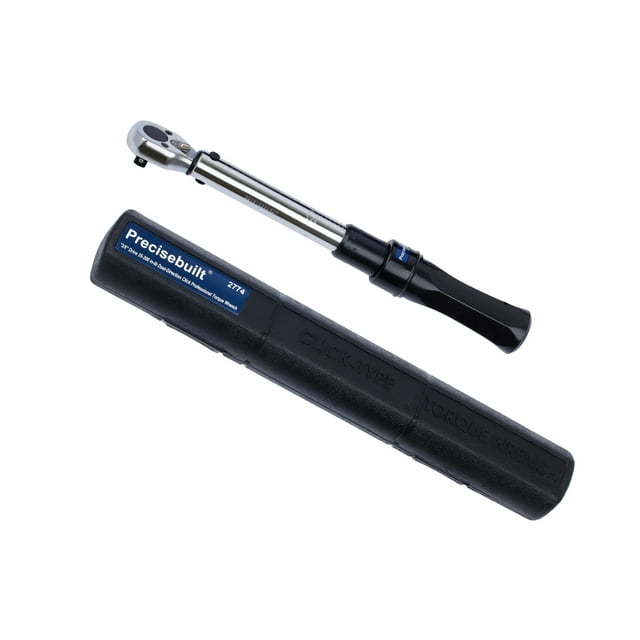 Precisebuilt 3/8 Drive 35-200 in-lb (4.8-23.4 Nm) Dual-Direction Click Professional Torque ...