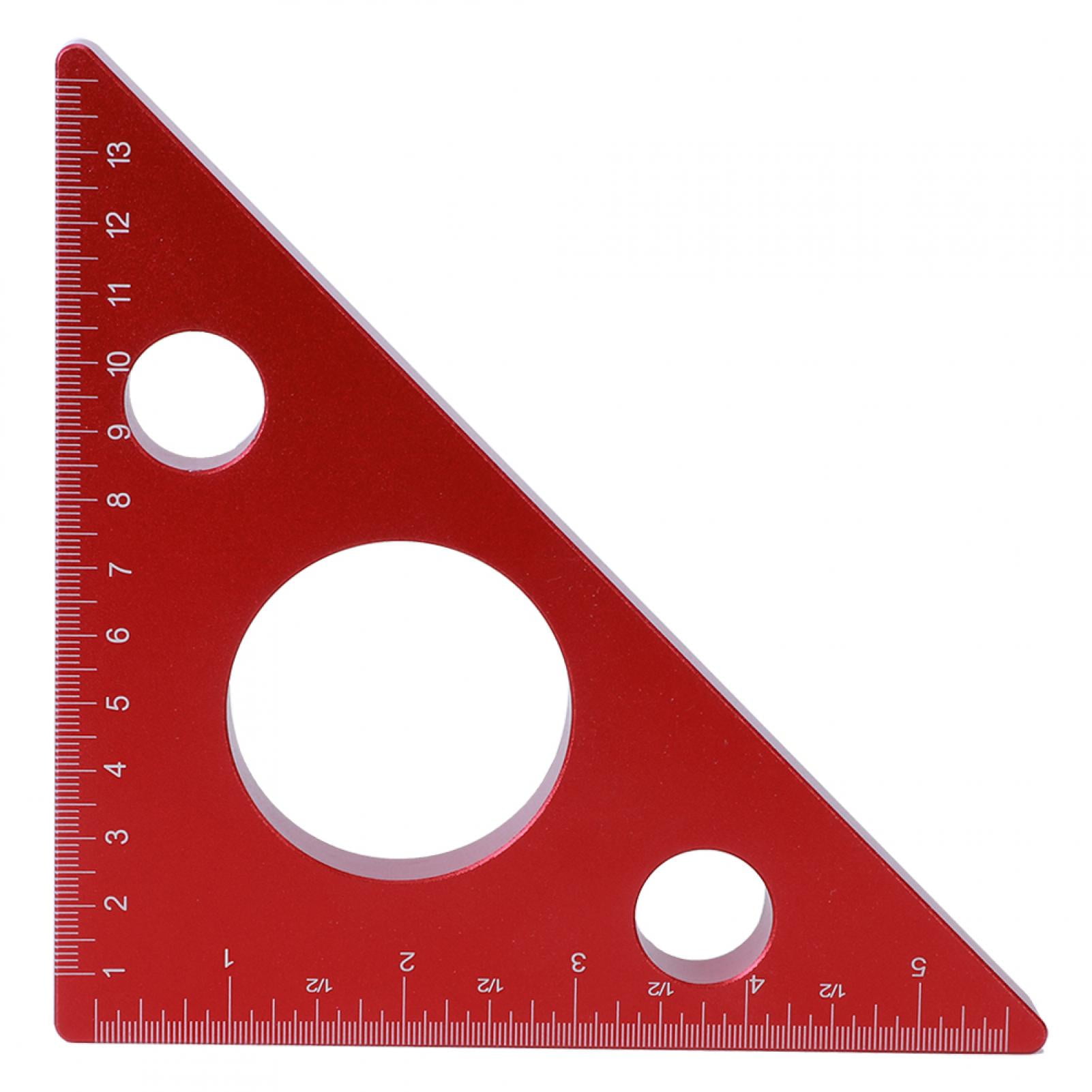 Precision Aluminum Alloy 5in/13cm Metal Ruler, Right Angle Triangle ...