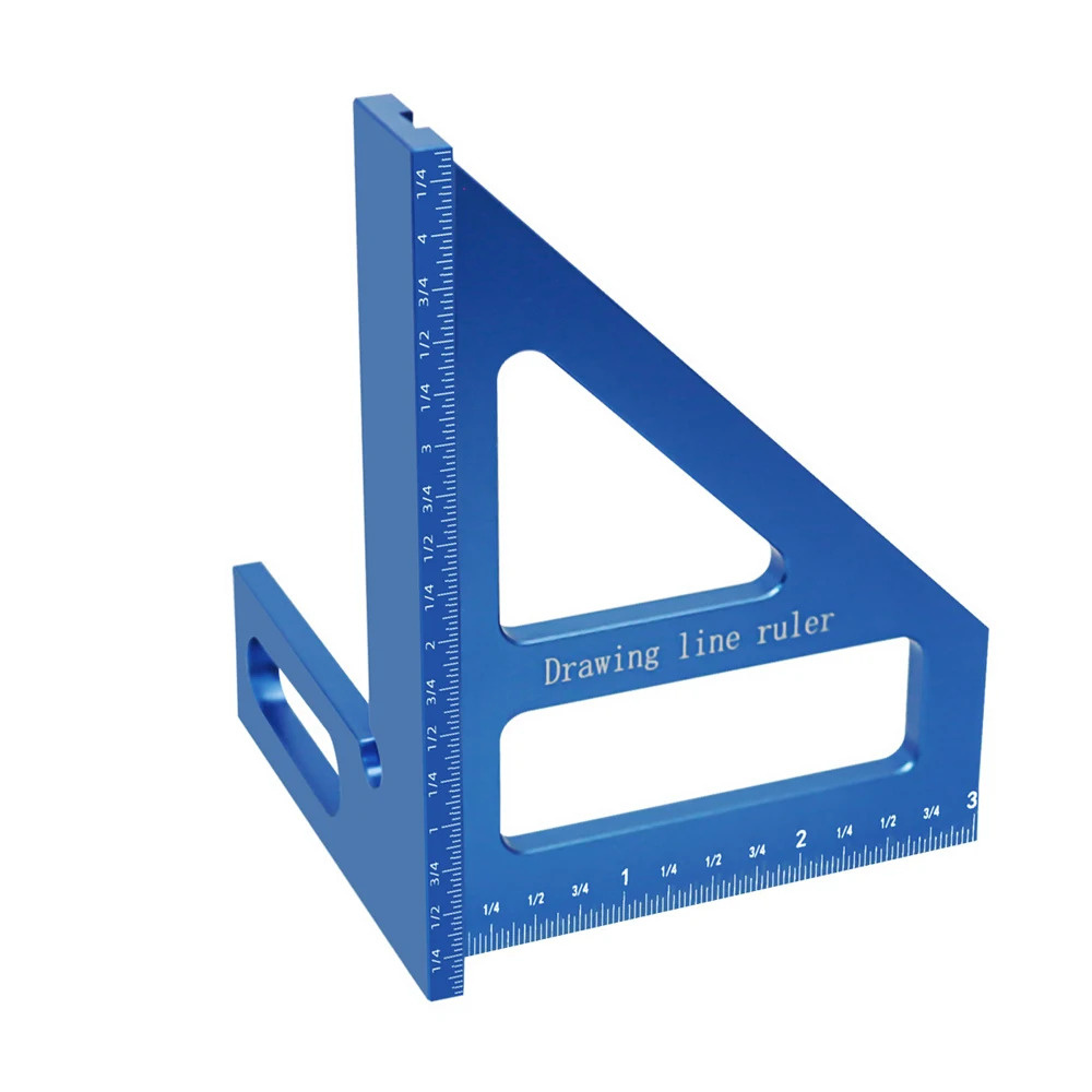 Precision Aluminum Alloy Miter Triangle Ruler 45°/90° Woodworking ...