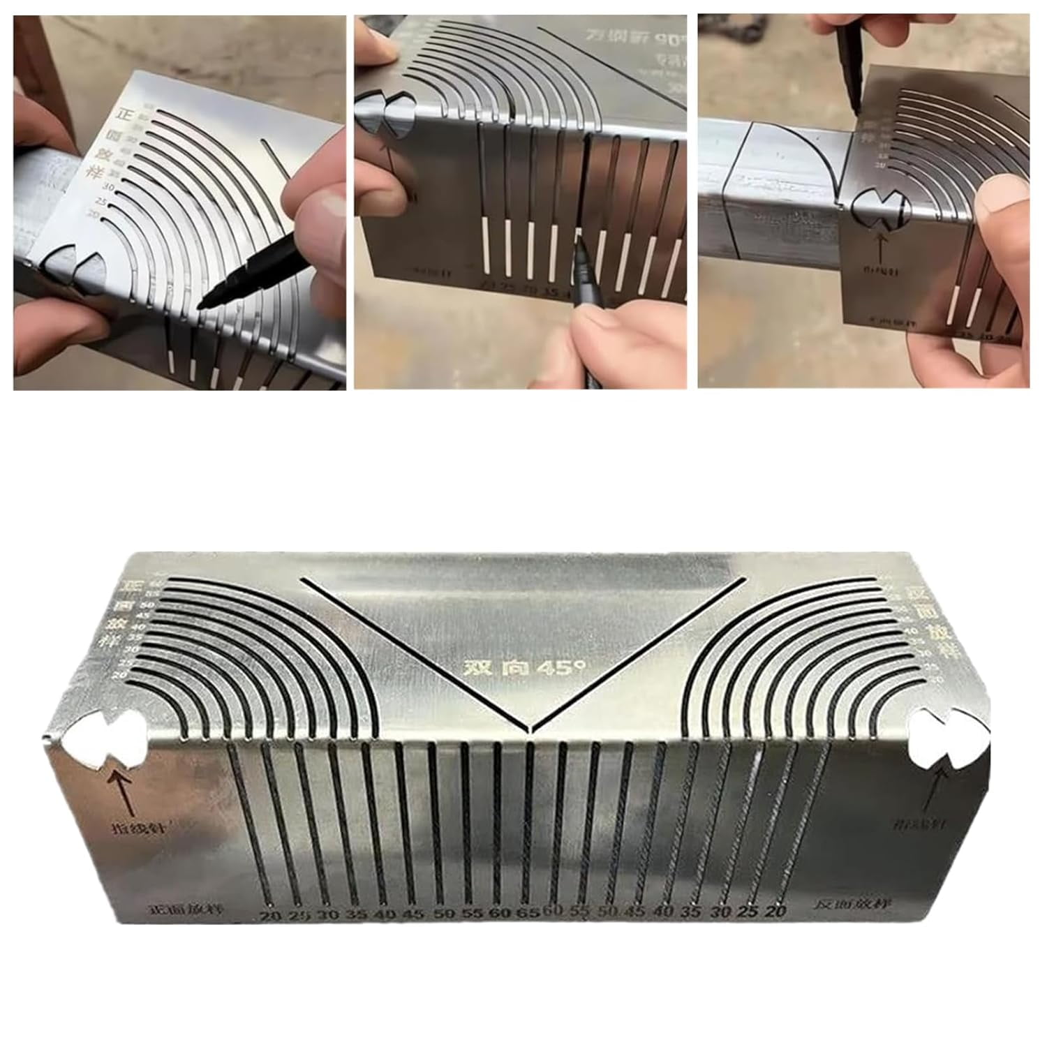 Precision Angle & Arc Marking Tool, Adjustable Linear Arc Dual-Purpose ...
