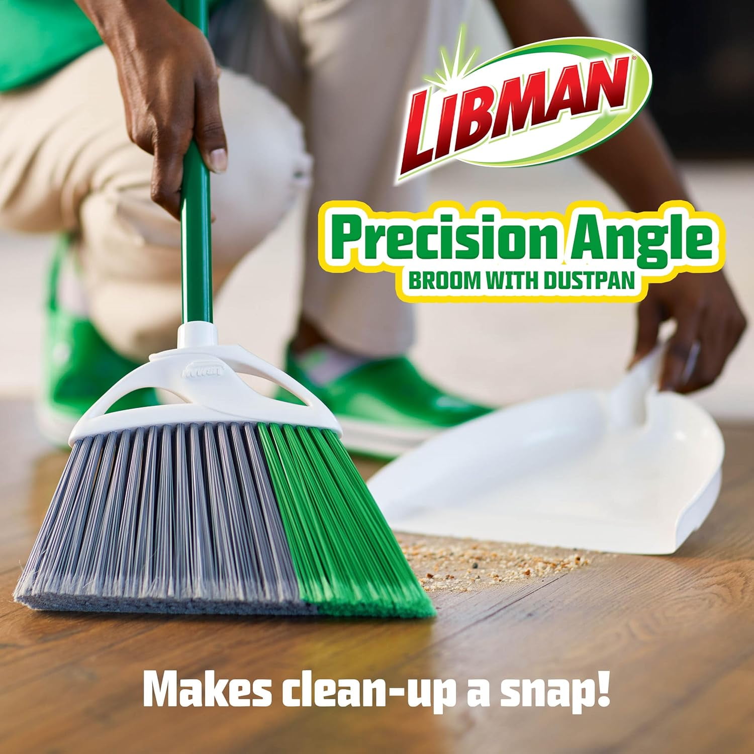 Precision Angle Broom with Dustpan Combo Set for Indoor/Outdoor ...