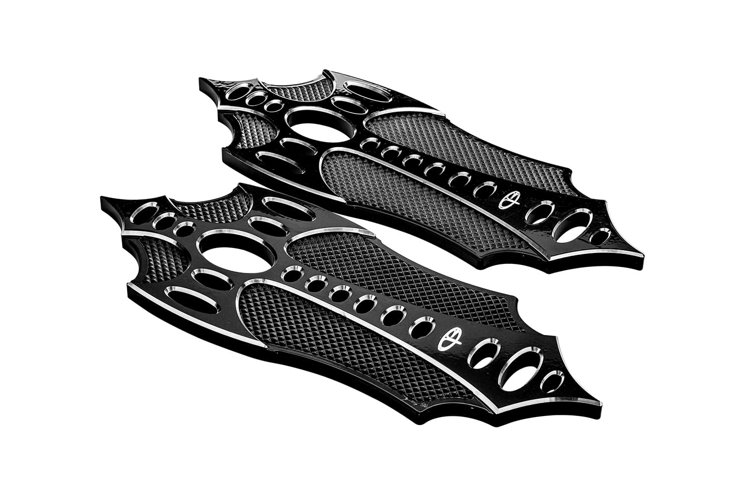 Precision Billet Bad Axe Floorboards Black Front (BAX-410-ALL-BLK ...