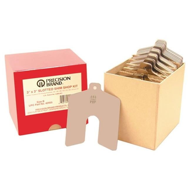Precision Brand 42965 Size C 4? x 4? Stainless Steel Slotted Shim, 80 ...