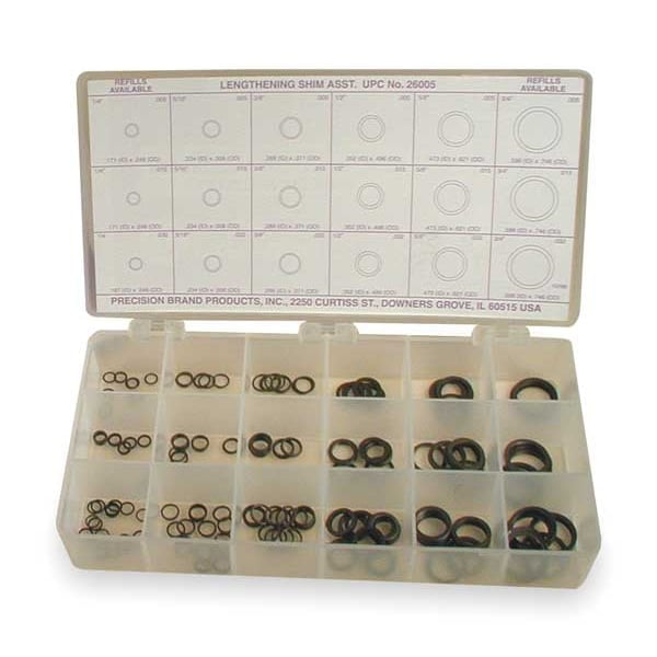 Precision Brand Lening Shim Assortment,270 pcs,Steel 26005 - Walmart.com
