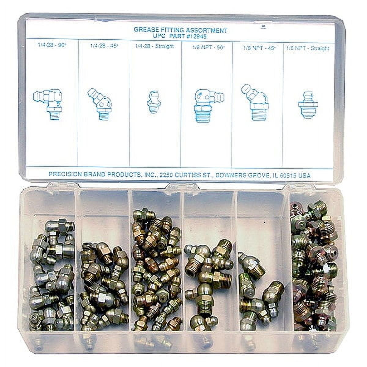 Precision Brand Precision Brand Grease Fitting Assortments, 95 per set ...
