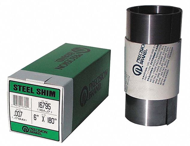 Precision Brand Shim Stock,12" W,120" L,0.003" Thk 16255 - Walmart.com