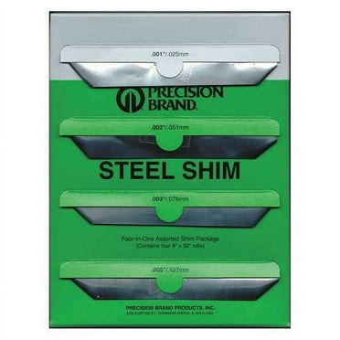 Precision Brand Shim Stock Assortment,Steel,6 pcs 23290 - Walmart.com