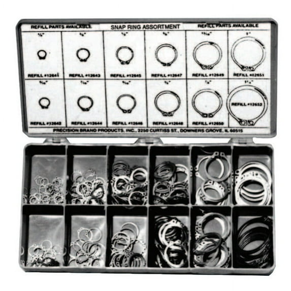Precision Brand Snap Ring Assortments, Spring Steel - Walmart.com