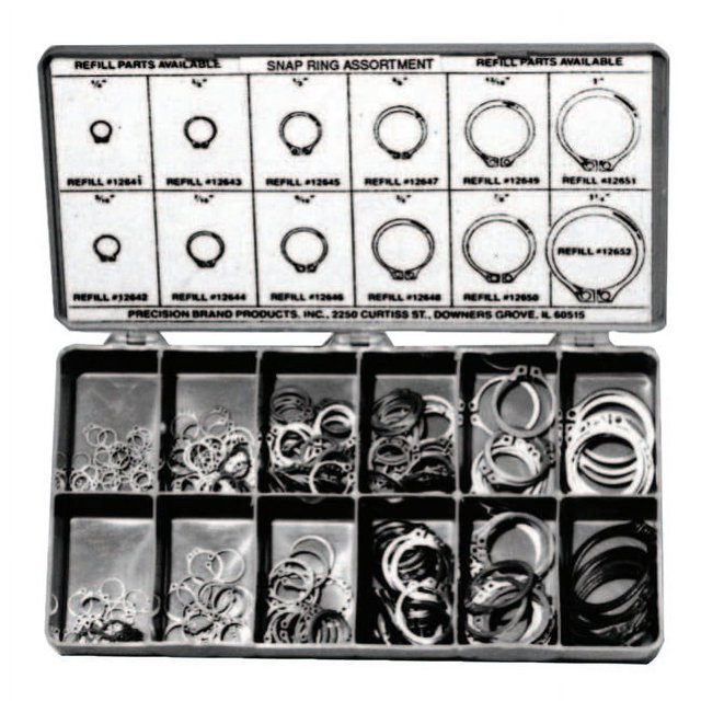 Precision Brand Snap Ring Assortments, Spring Steel - Walmart.com