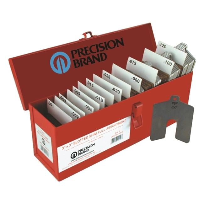 Precision Brand Stainless Steel Slotted Shim Full Assortment - Size B ...