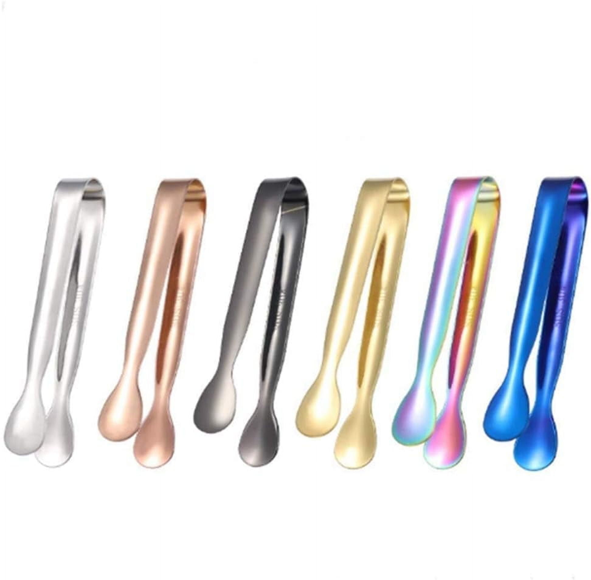Easy Clean Tongs: Stainless Steel Mini Serving Tools, Perfect For Ice ...