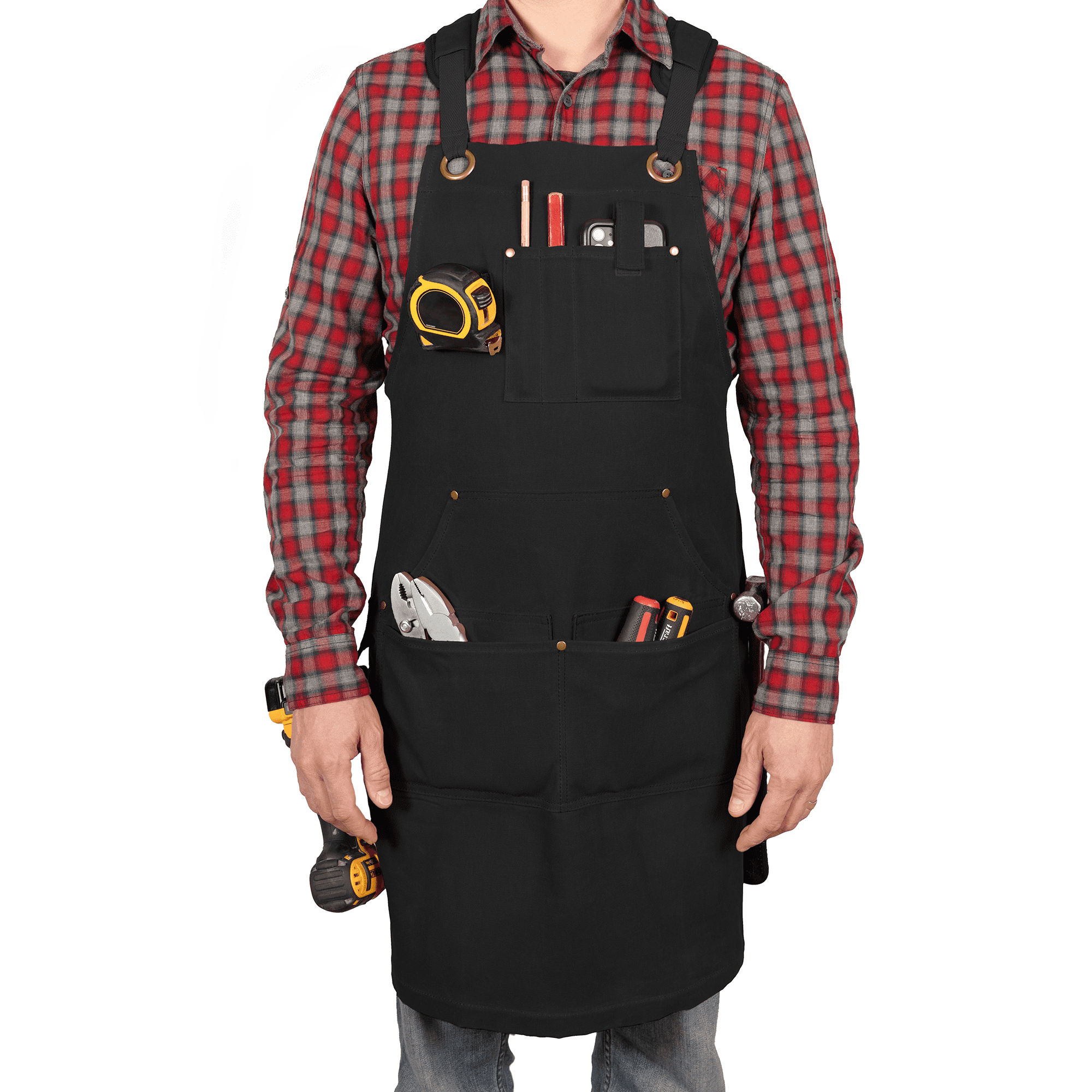 Precision Defined Canvas Woodworking Tool Apron with Shoulder Pads ...