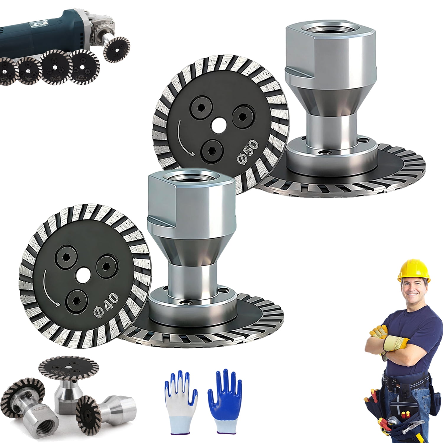 Precision Diamond Carving Wheel, 40mm/50mm, High-Density Diamond Blade ...