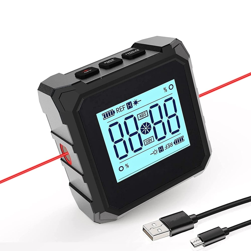Precision Digital Protractor, 3-in-1 Angle Measuring Tool with Magnetic ...