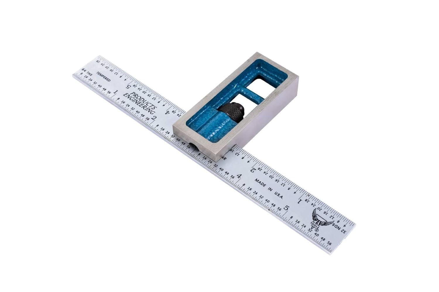 Precision Double Square - 4” 4R Metal Ruler for Metal Working and ...