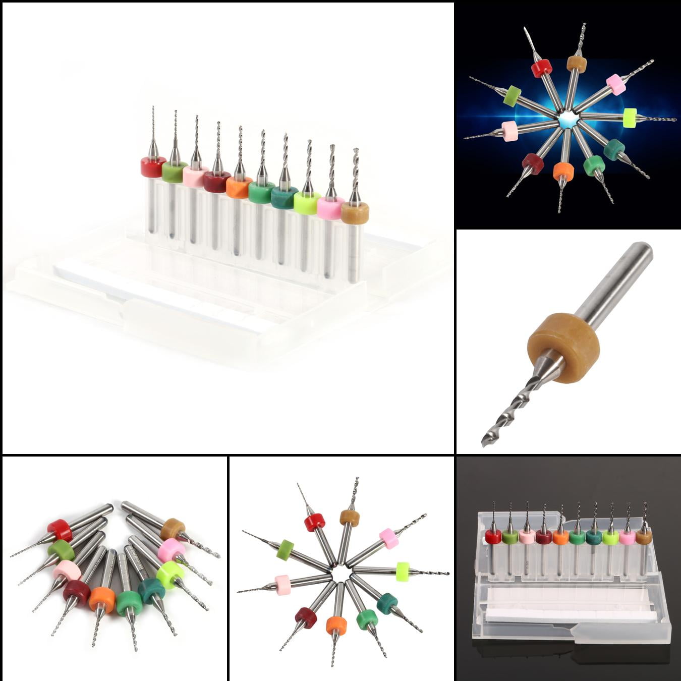 Precision Drill Bit Set - 0.6-1.5mm PCB & Circuit Board Drill Bits For ...