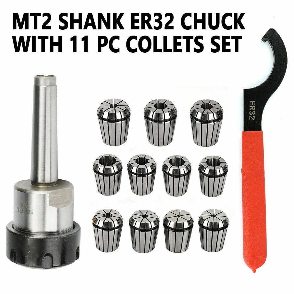 Precision ER32 Collet Set with MT2 Shank Chuck & Spanner for CNC ...