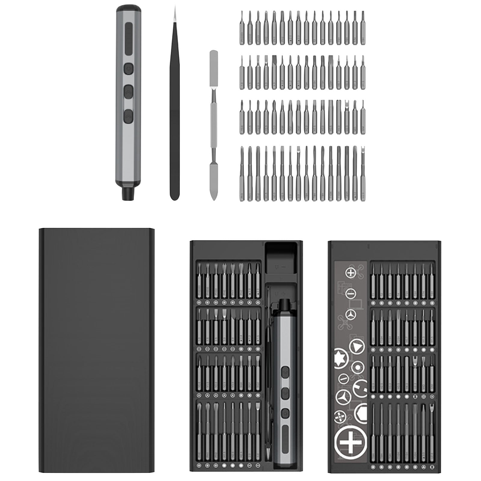 Precision Electric Screwdriver Set, 62-in-1 Magnetic Repair Tool Kit ...