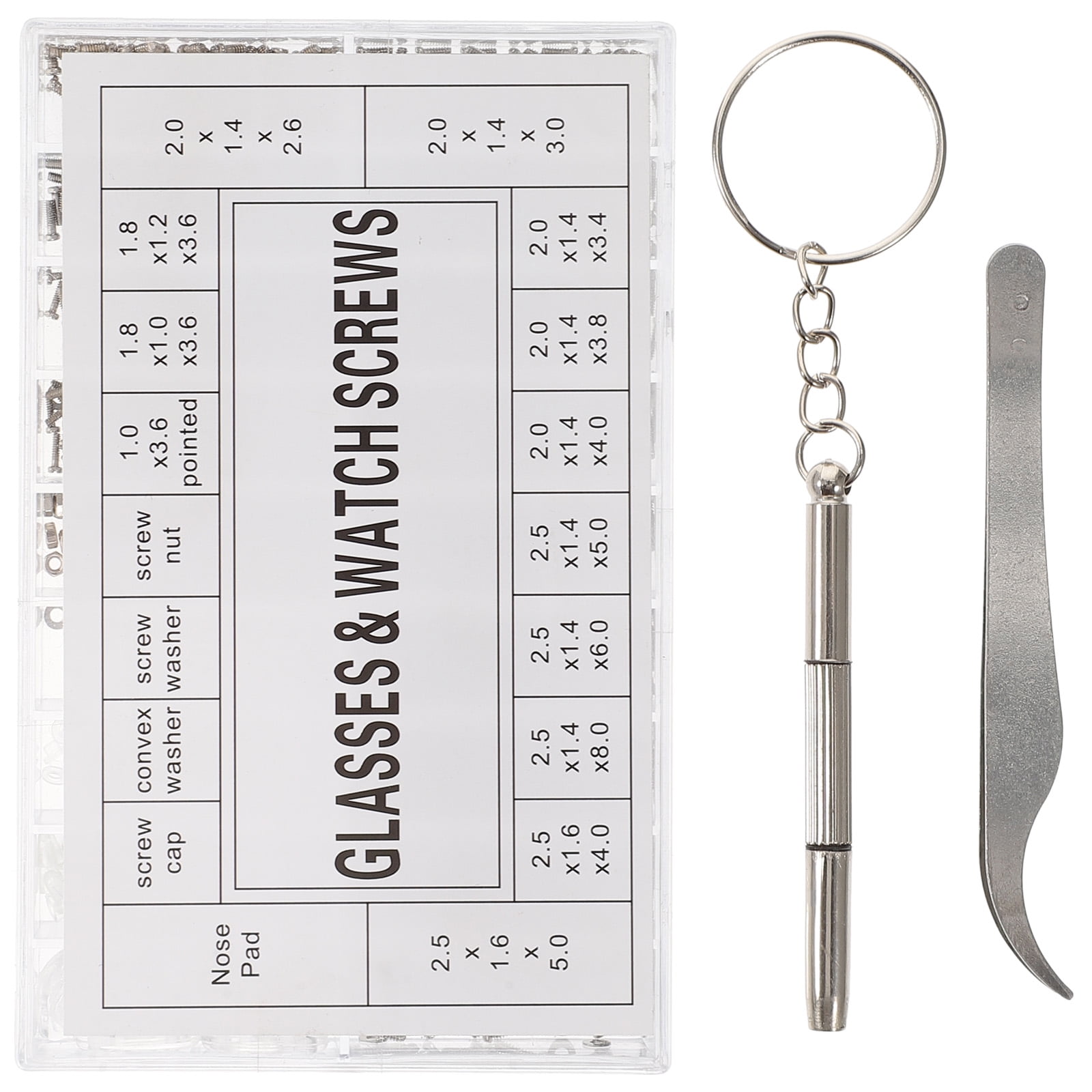 Precision Fiberglass Glasses Screw Eyeglass Nose Pads Screws - Walmart.com