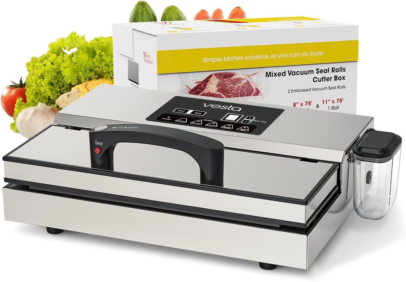 Precision Food Saver Vacuum Sealer Machine 95kPa Commercial Grade ...