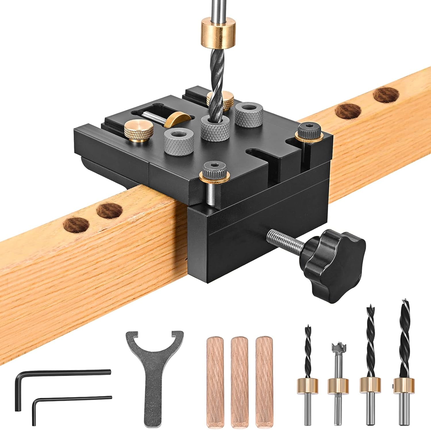 Precision Guide For Furniture Assembly, 3-in-1 Doweling Jig Drill With ...