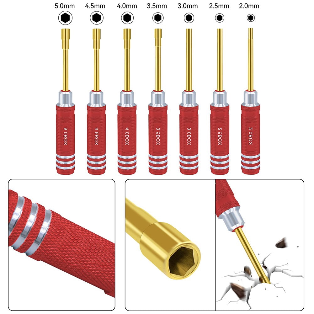 Precision Hex Screwdriver Set For Rc Models - 7 For Solid Tools With ...