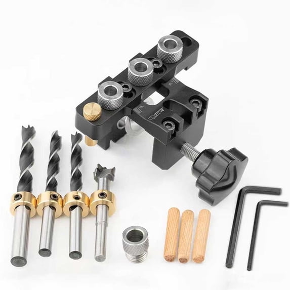 Precision Hole Drilling Guide Doweling Jig 3 In 1 Punch Locator Cam ...