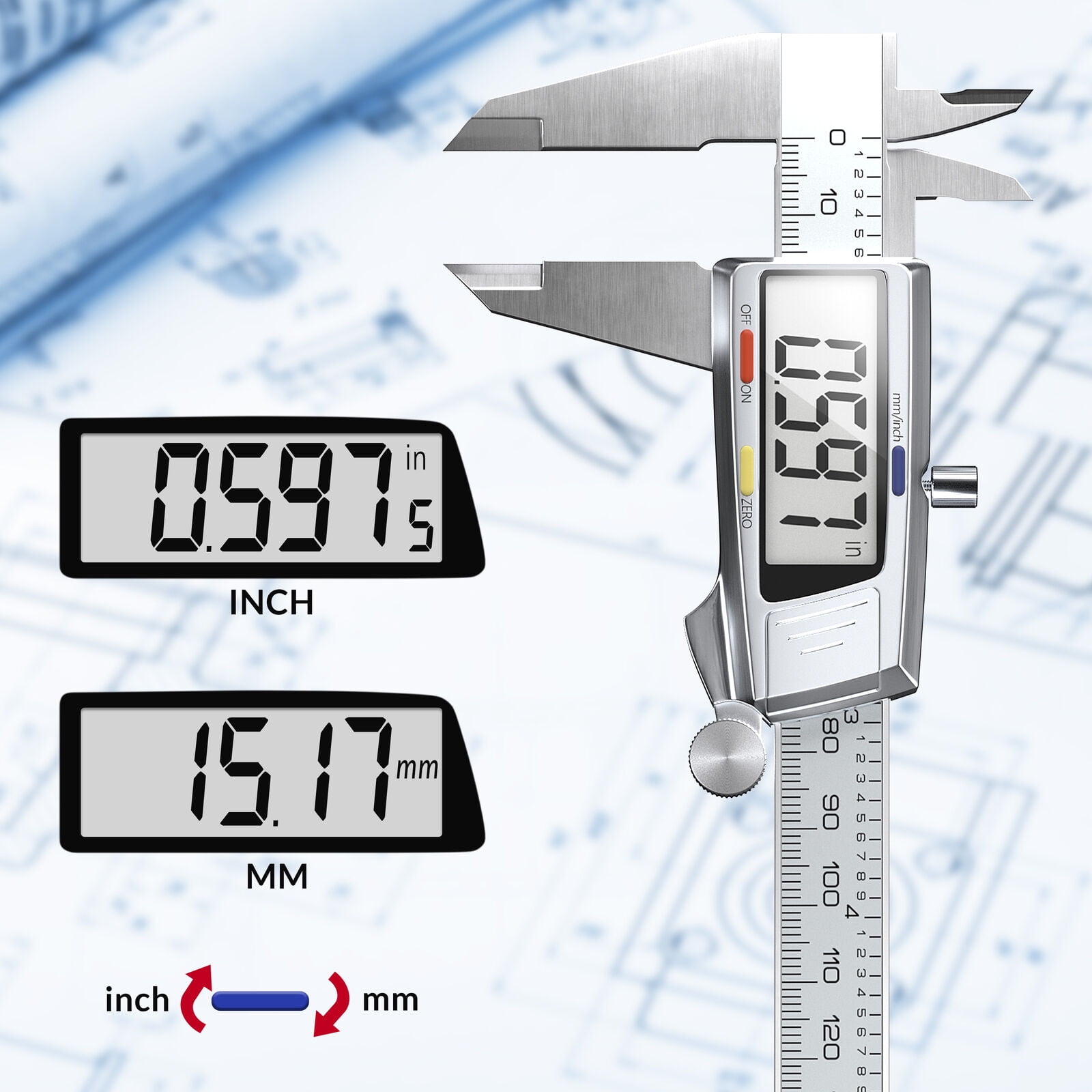 Precision Instrument, Advanced Digital Caliper With Capacitive ...