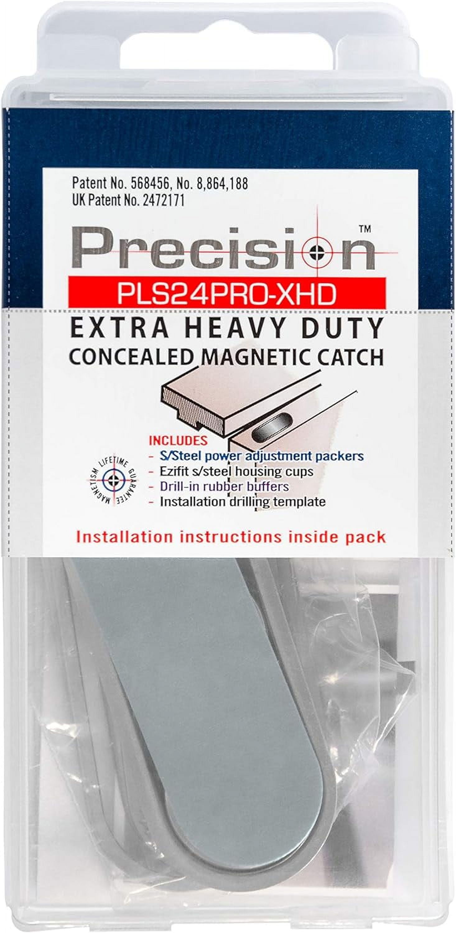 Precision Lock PLS24PRO-XHD Concealed Magnetic Catch, Stainless Steel ...