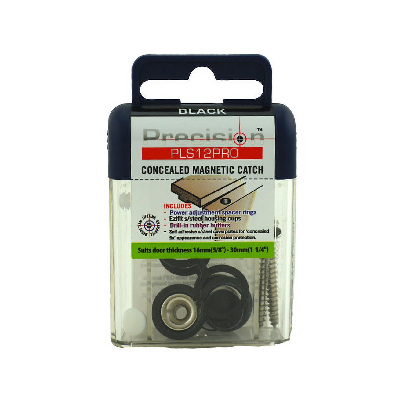 Precision Lock Pls12pro 3-1/4" Long Steel Magnetic Latch - Black ...