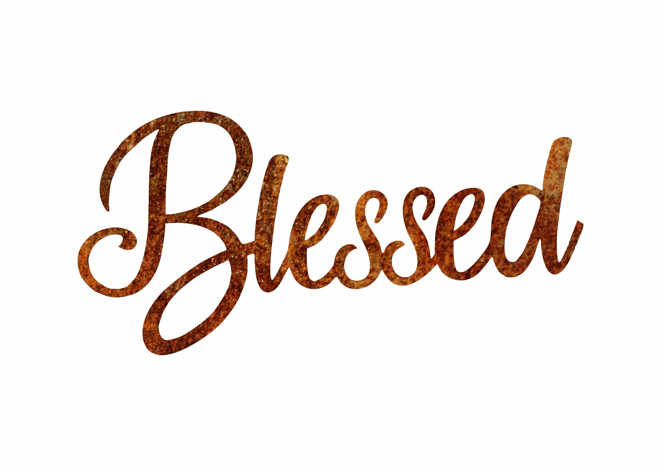 Precision Metal Art Blessed Script Metal Laser Cut Wall Art-Finish ...