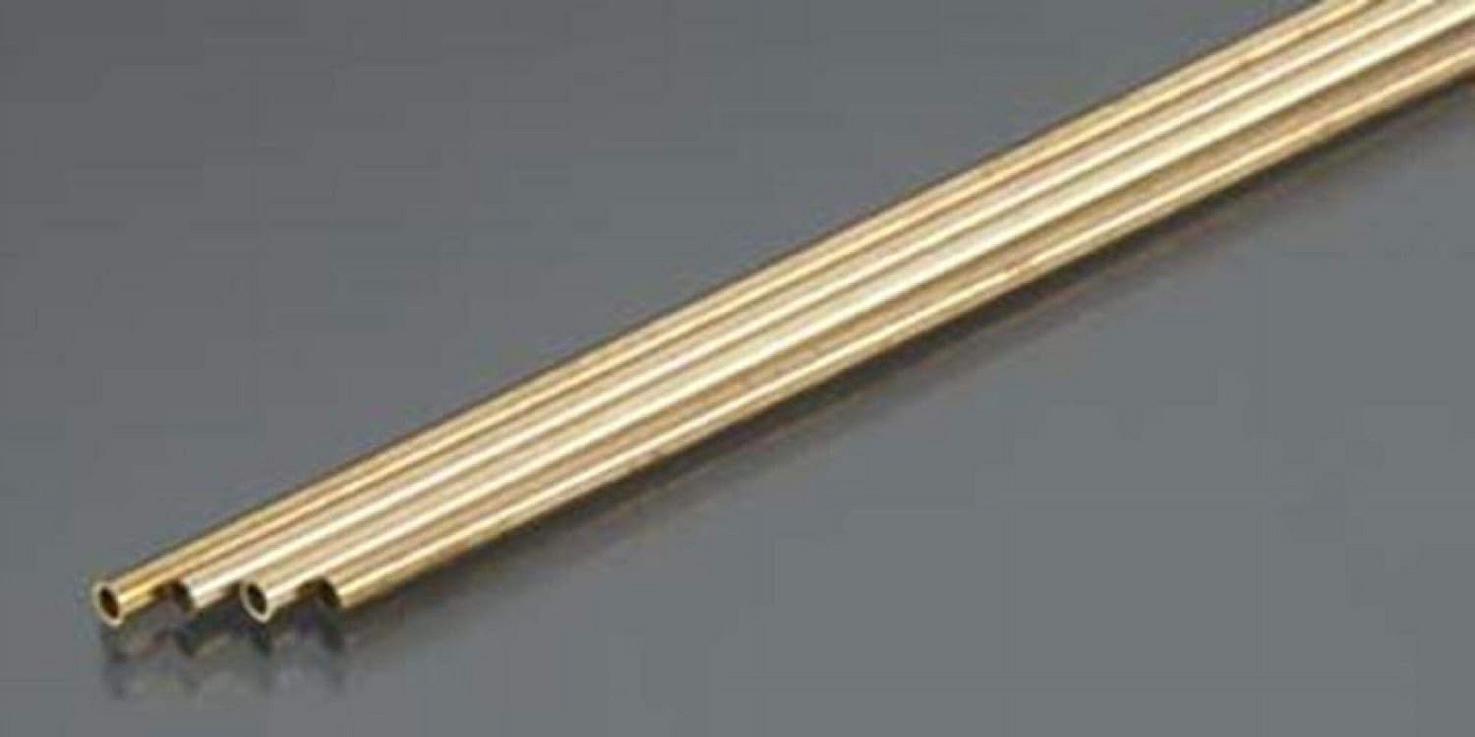 Precision Metals 9832 Thin Wall Brass Tube, 2mm O.D. X .225mm Wall ...