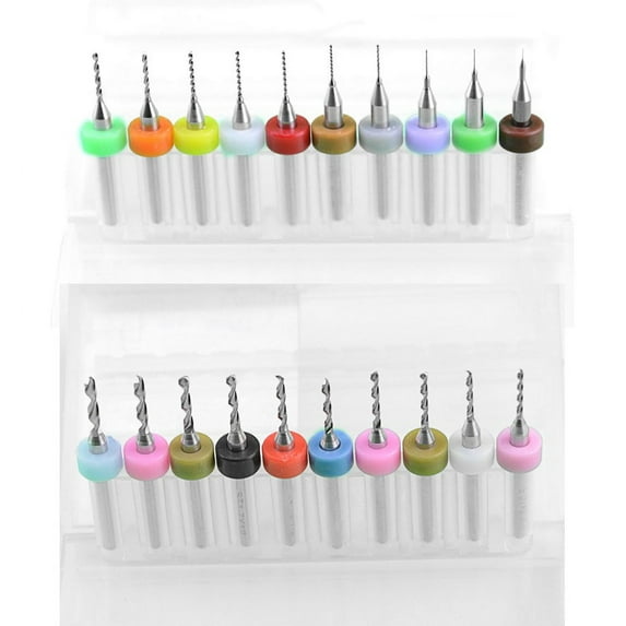Precision Micro Drill Bit Set, Tungsten Carbide Bits For Miniature CNC ...