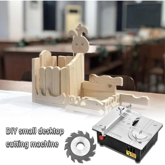 Precision Mini Electric Table Saw, Hobby Handmade Woodworking Bench Cutting Machine Adjustable ...