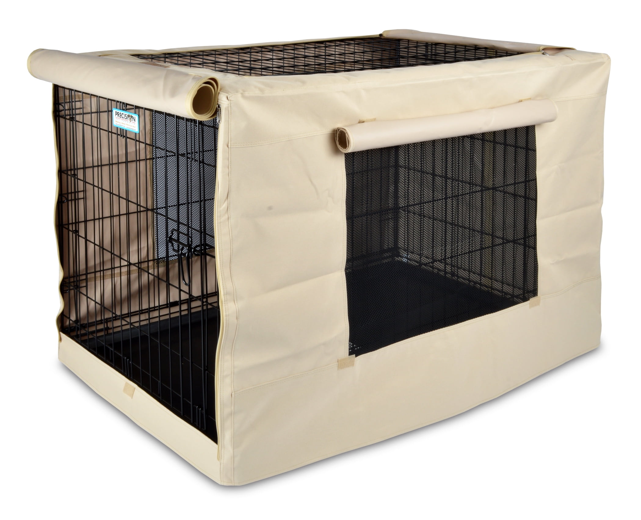 Precision Pet Products Heavy-Duty 42" Dog Crate Cover with Roll-Up ...