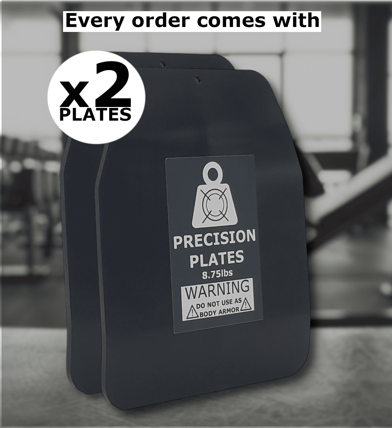 Precision Plates Curved Weighted Vest Plates - 8.75LB Pair Fits With ...