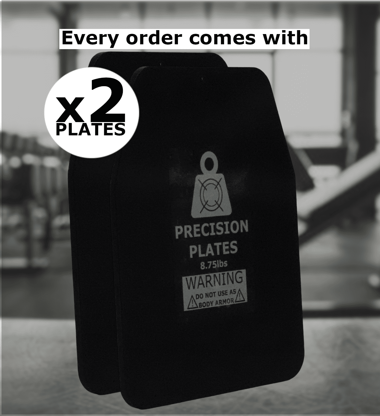Precision Plates Weighted Vest Plates - 8.75LB Pair Fits With Most ...