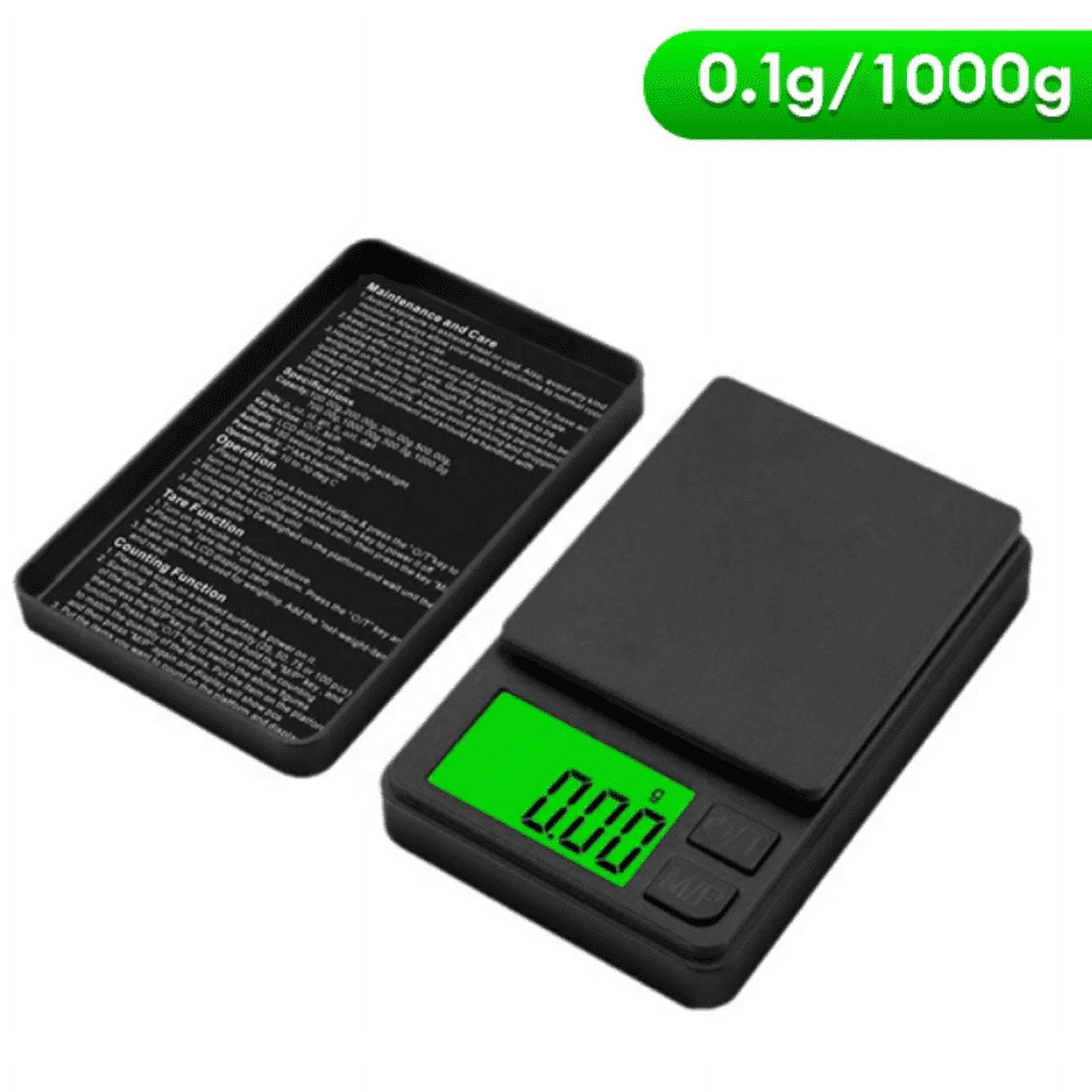 Precision Pocket Scale 1000g X 0.1g - Digital Gram Food Jewelry Ounces ...