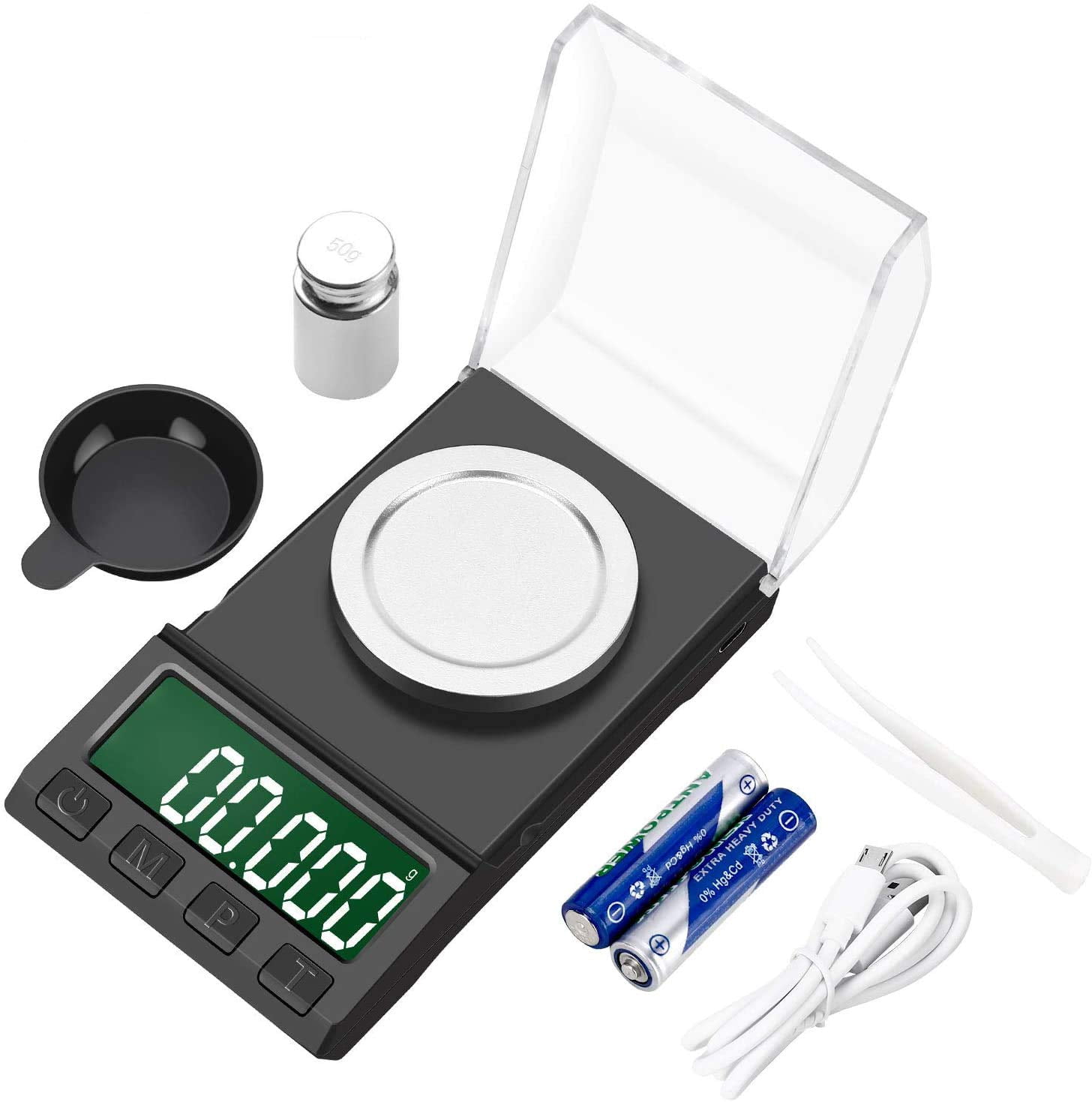 Precision Pocket Scale, 50G/0.001G Precision Scale Jewelry Scales ...