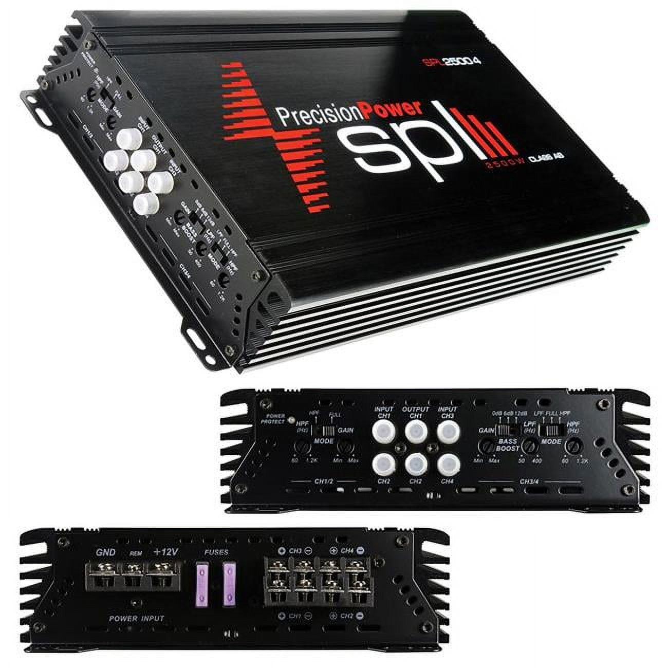 Precision Power Amplifier 2500 Watts Max 4 Channel - Walmart.com