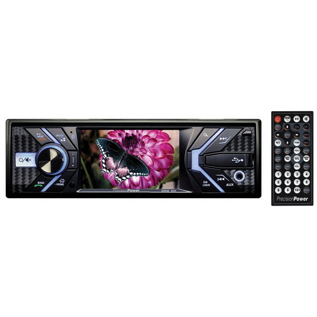 Precision Power PV343B 3.4 in. Single Din DVD Receiver with Bluetooth ...