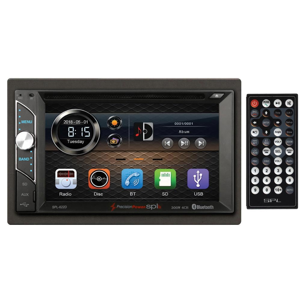 Precision Power SPL622D 6.2" Bluetooth Dual-Din Touchscreen Radio/DVD ...