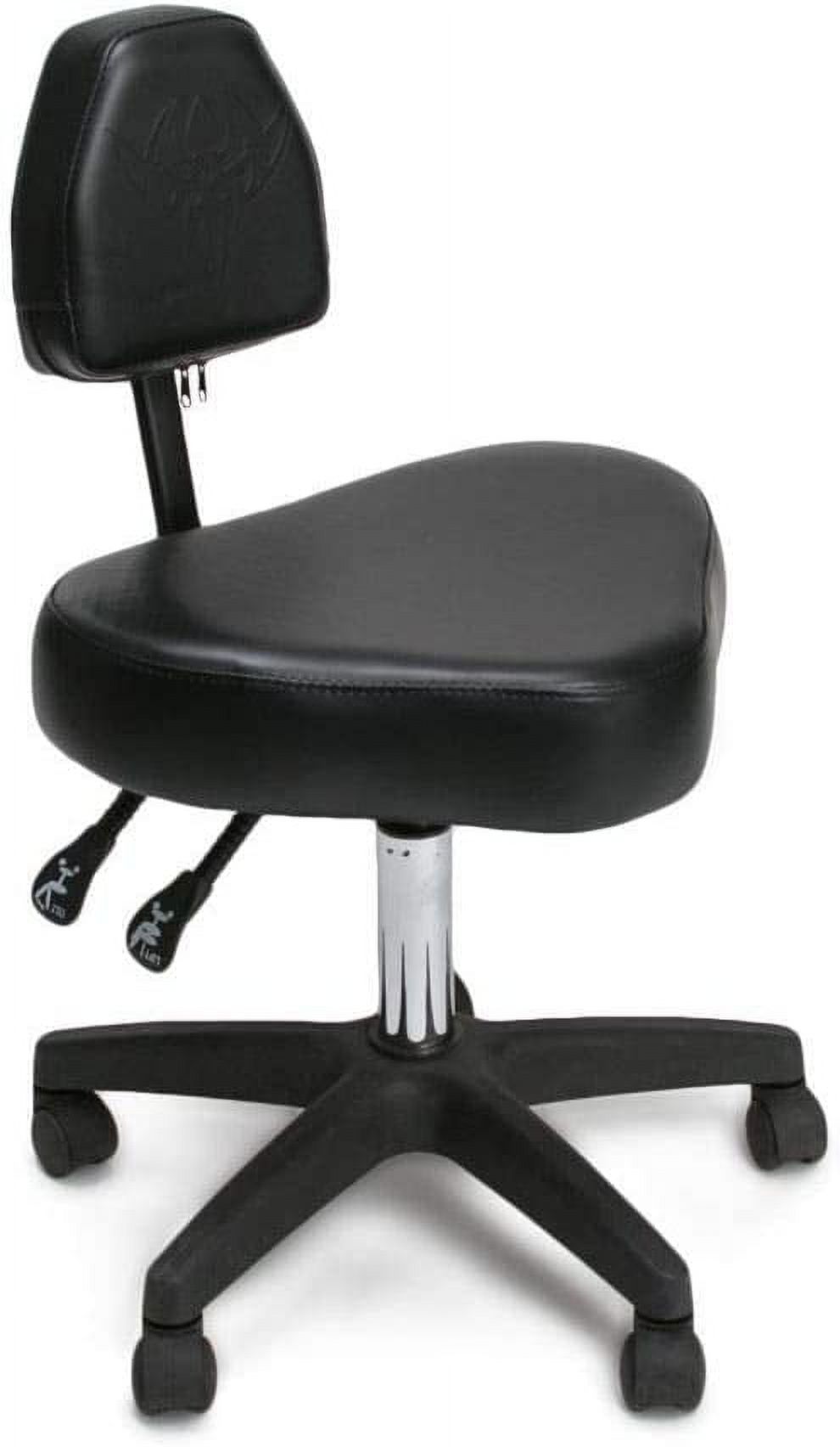 Precision Professional Tattoo Stool with Adjustable Backrest and Metal ...