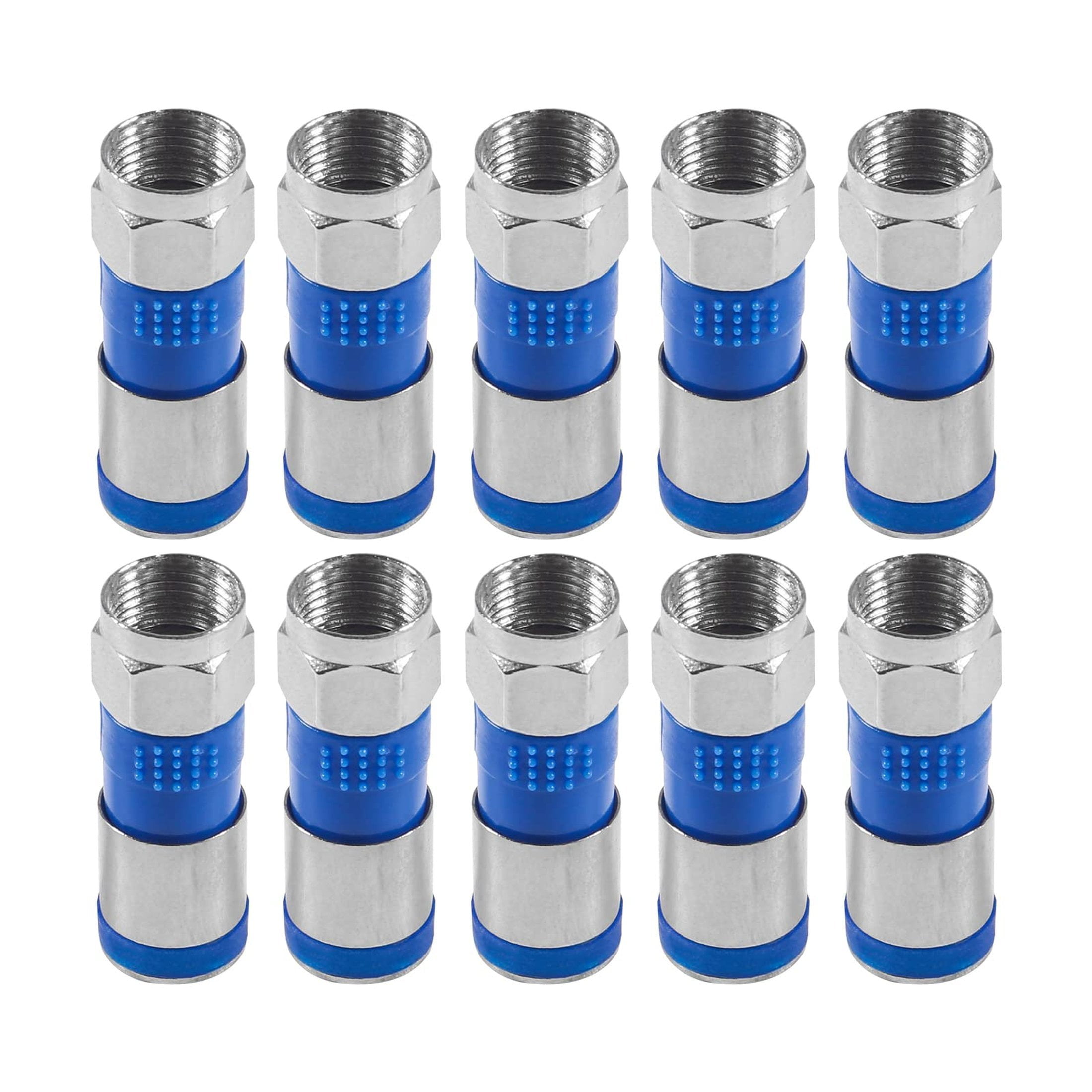 Precision RG6 Compression F Type Coax Connector Set for Antenna Cables ...